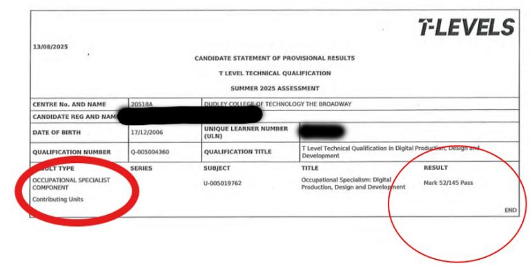 Understanding my T Level Results - Dudley College of Technology